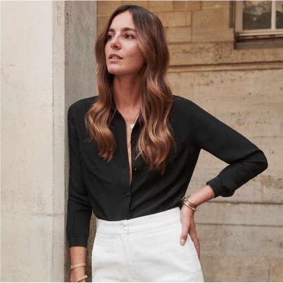 Sezane | Tops | Sezane Silk Blouse | Poshmark